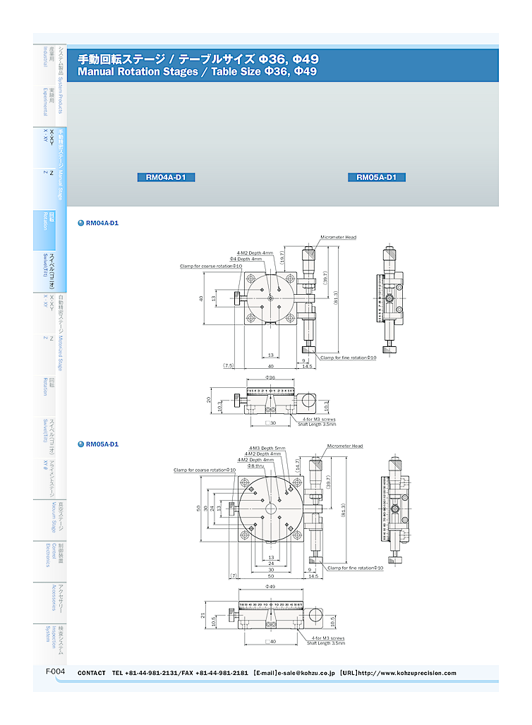 COMPARE ALL THE BRANDS of Rotary Stages, Goniometer Stages, Tilt Stages ...