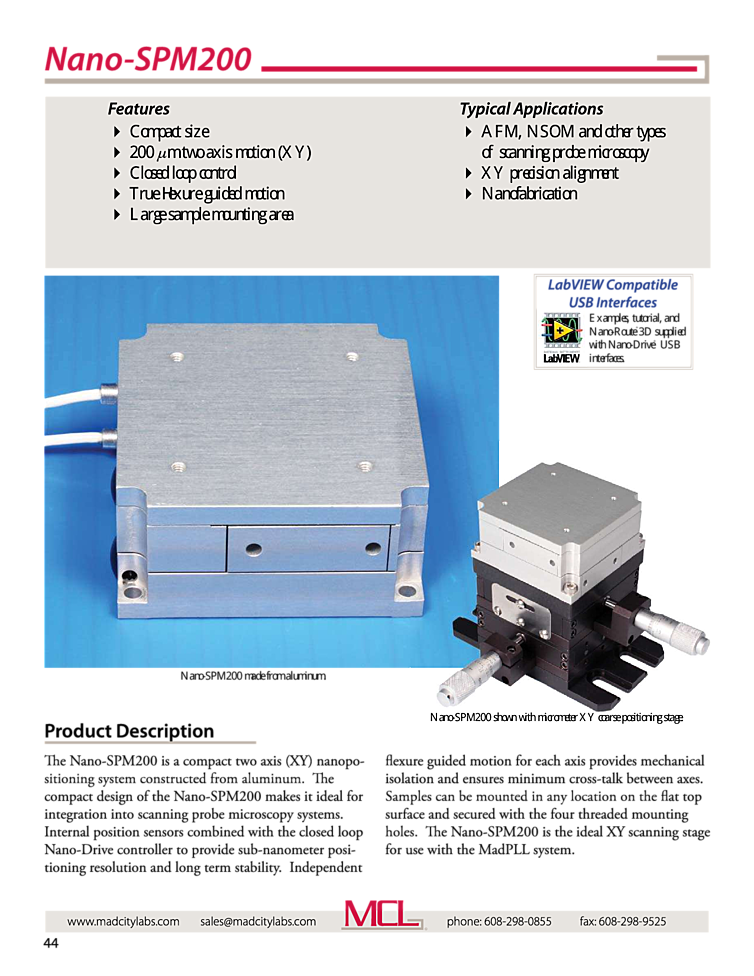 Piezo Stages, Nanopositioning