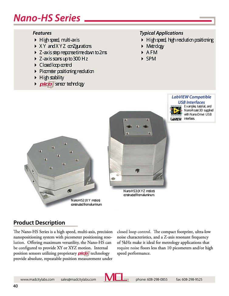 Piezo Stages, Nanopositioning
