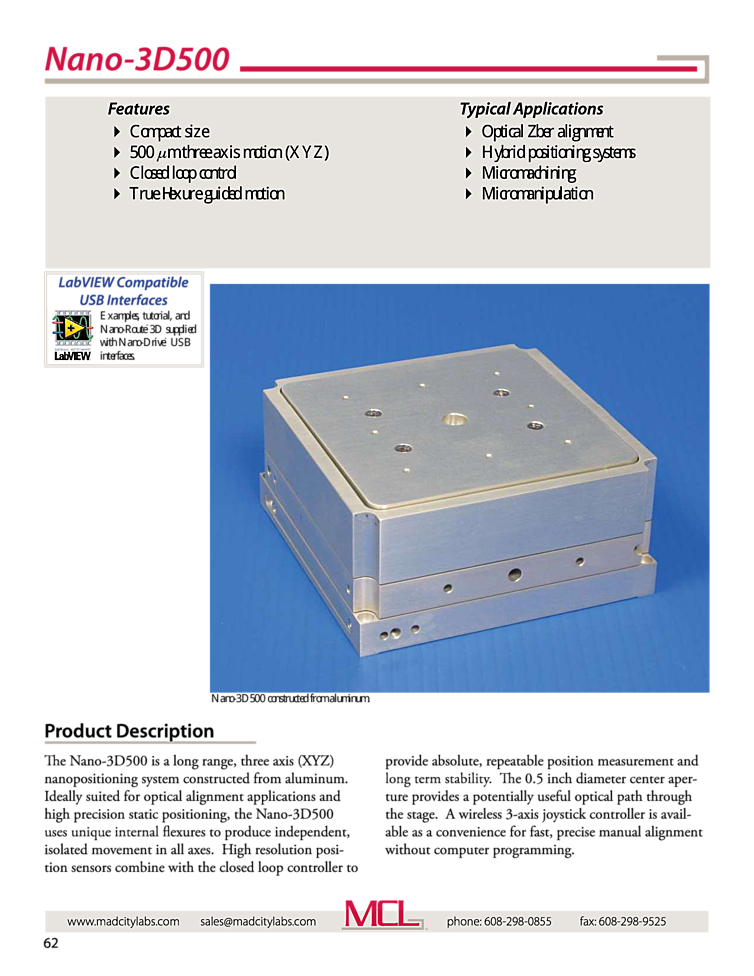 Piezo Stages, Nanopositioning