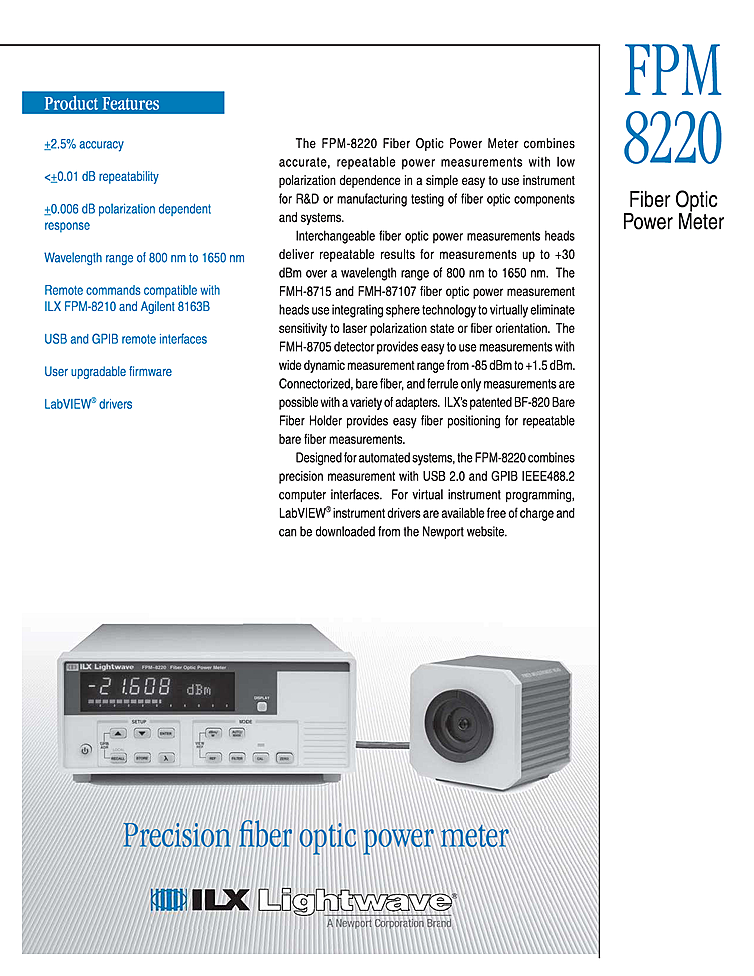 Optical Power Meters & Monitors
