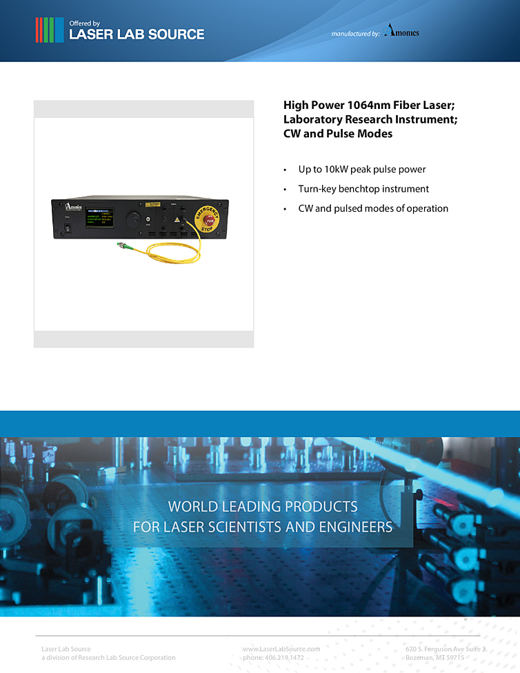 1064nm Nanosecond Solid State & Fiber Lasers