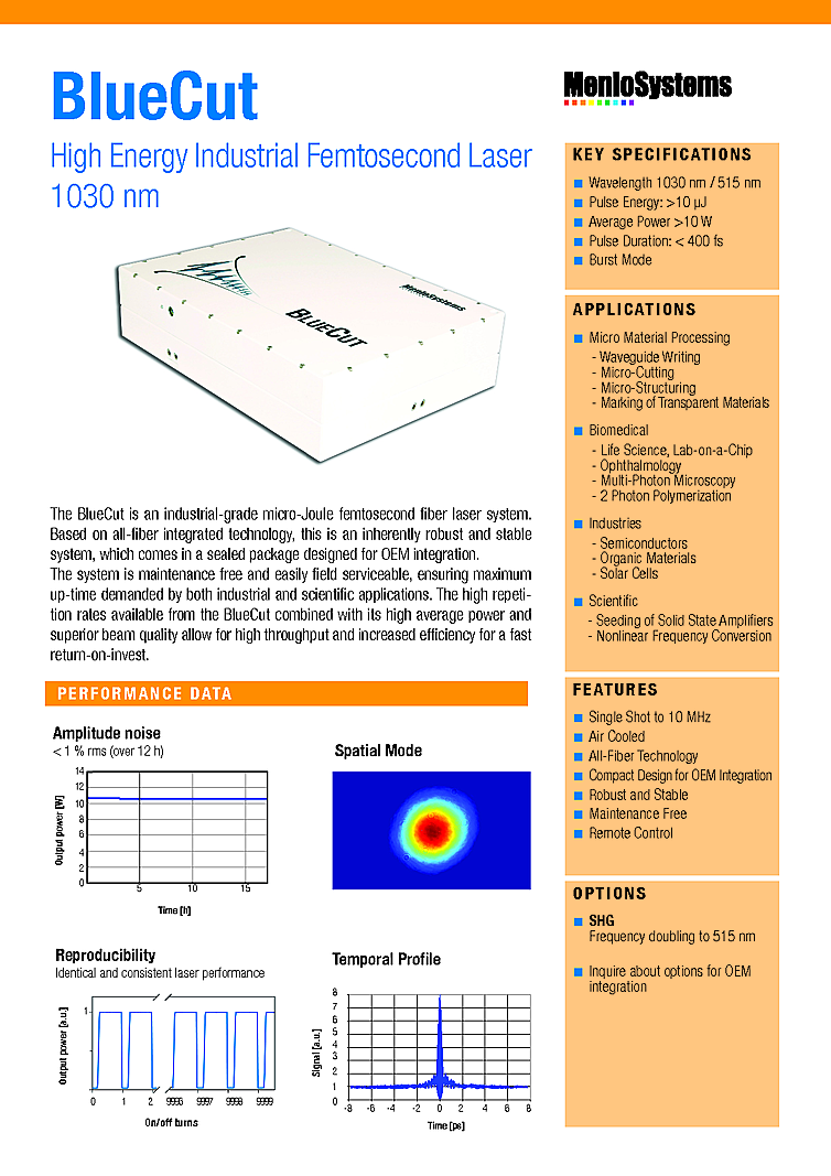 Femtosecond Lasers, Fiber Lasers & Solid State Lasers (ALL BRANDS)