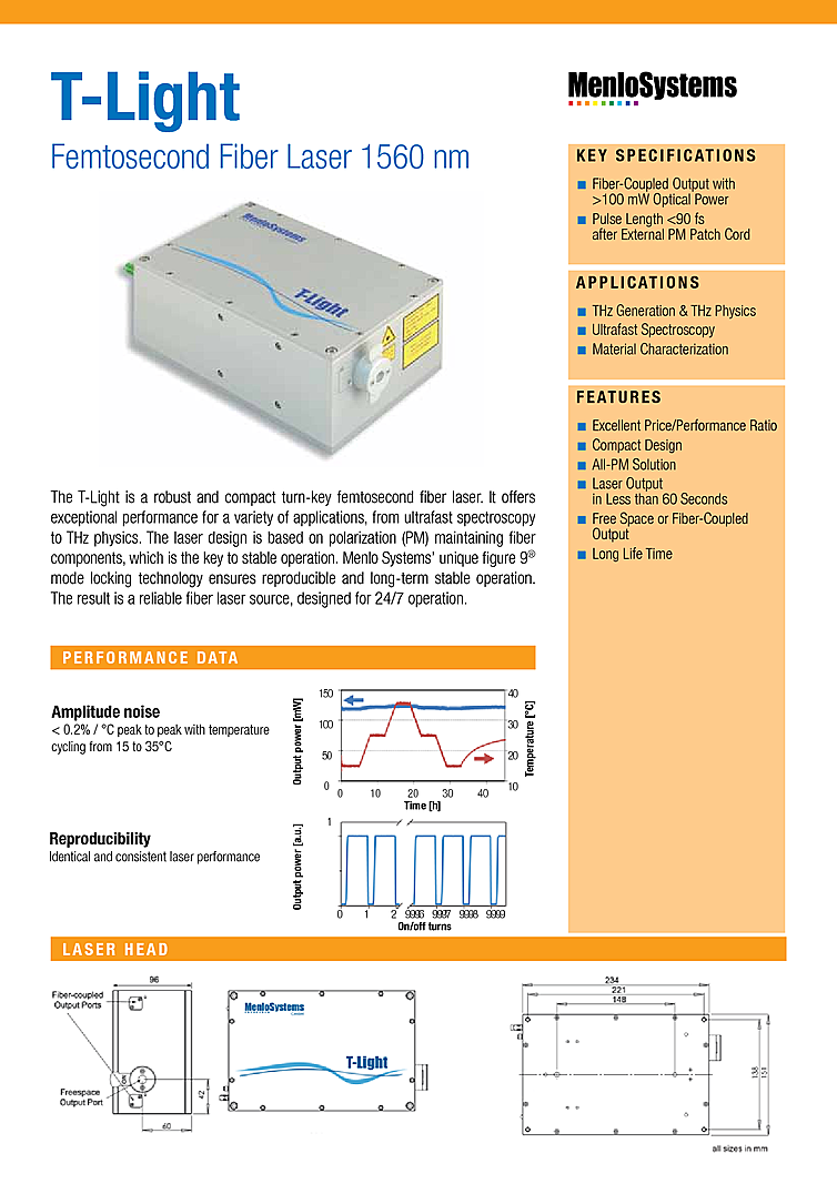 Femtosecond Lasers, Fiber Lasers & Solid State Lasers (ALL BRANDS)