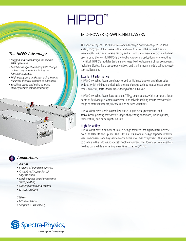 1064nm, 27W Nanosecond Laser from Spectra Physics