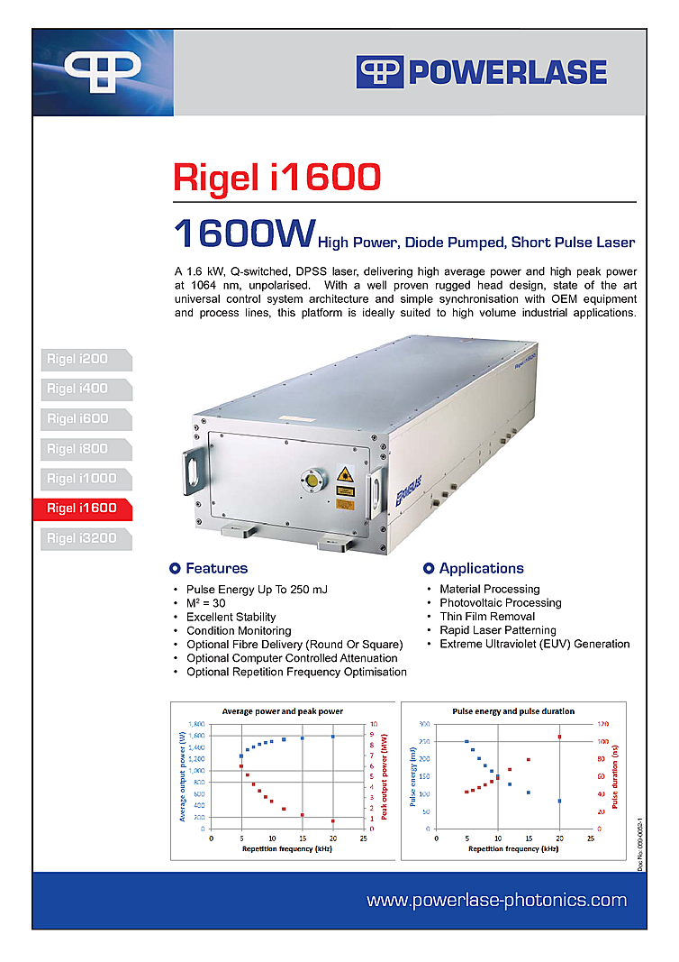 1064nm Nanosecond Solid State & Fiber Lasers