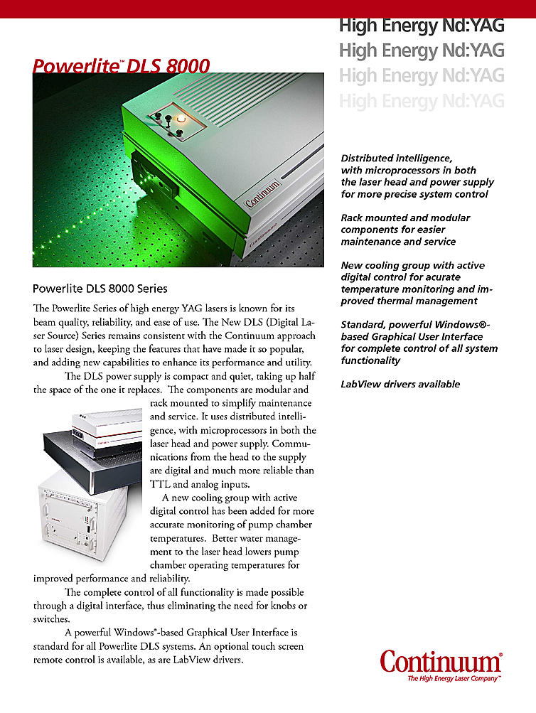 1064nm Nanosecond Solid State & Fiber Lasers